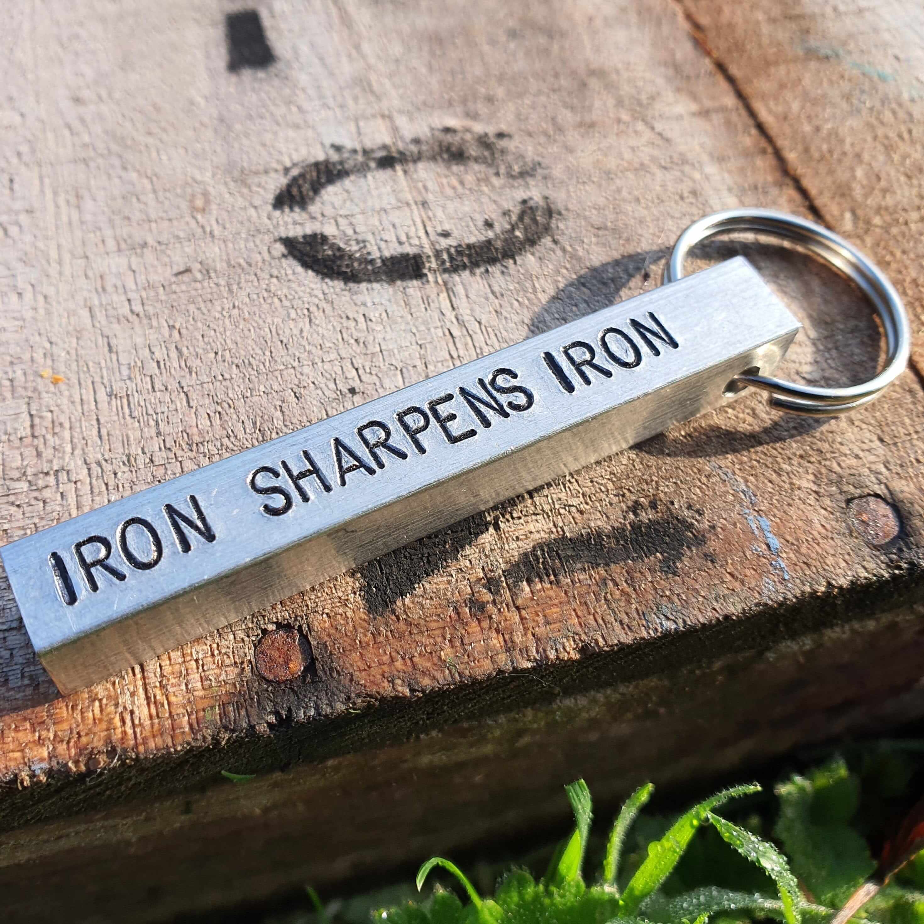 Iron Sharpens Iron Keyring 6th Anniversary Keychain Gifts
