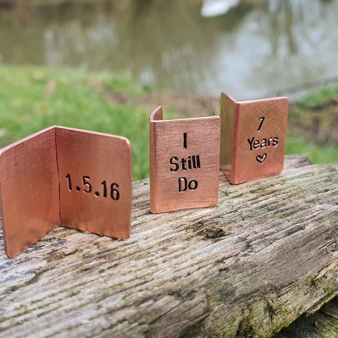Personalised Copper card 22nd 9th 7th Anniversary gifts