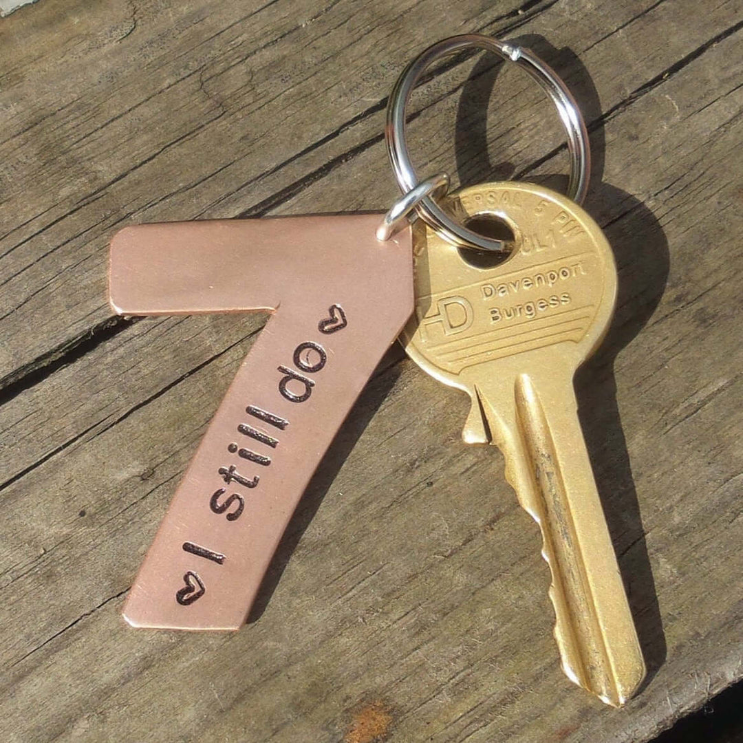7th Wedding Anniversary Gifts Wife Handmade Keyring